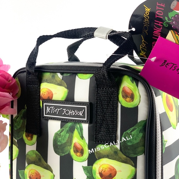 Betsey Johnson | Bags | Betsey Johnson Avocado Lunch Cooler Tote Bag ...